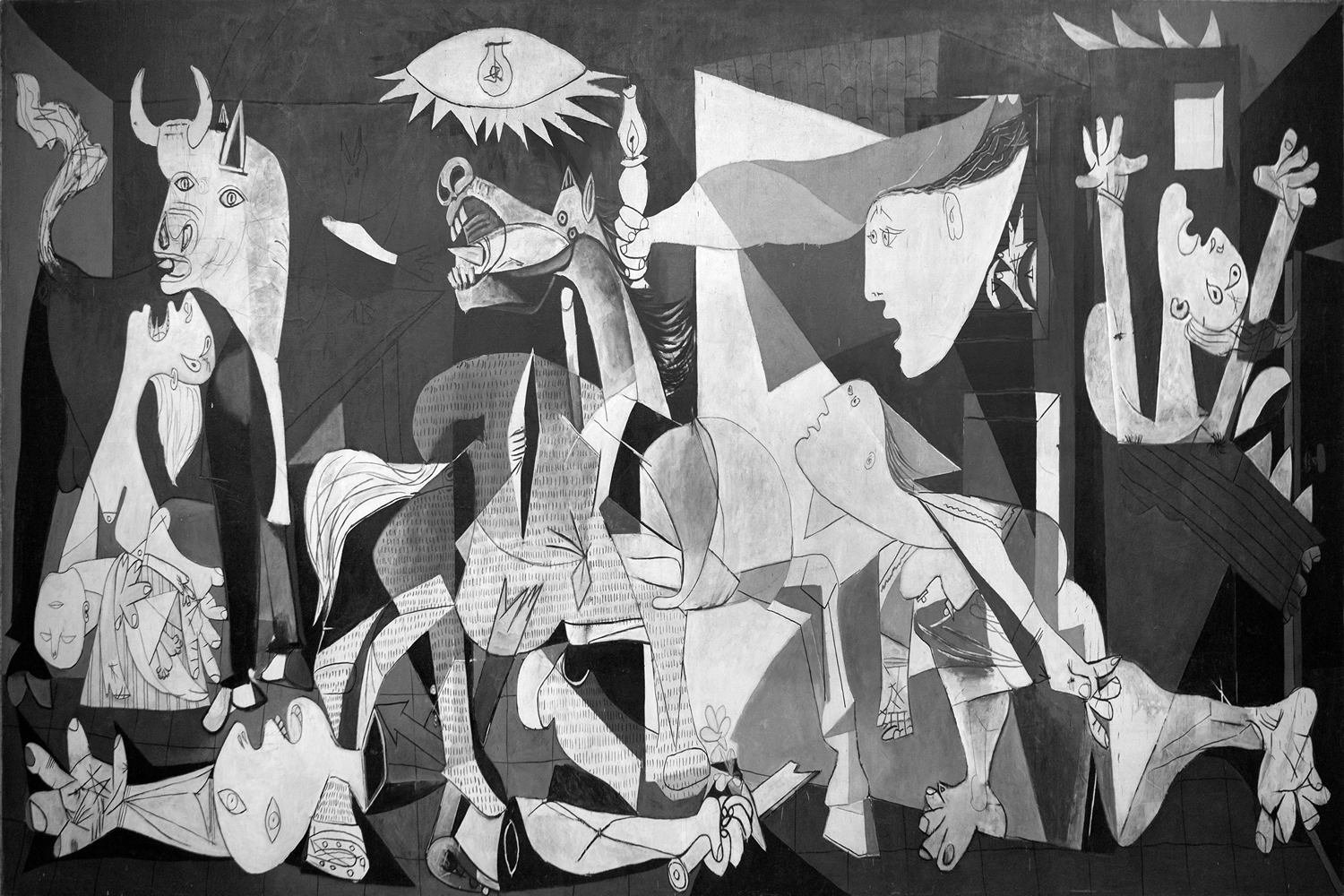 Guernica Pablo Picasso Print Framed Canvas Art